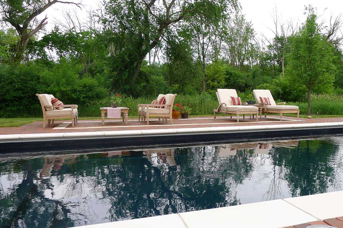 Black Bottomed Pool in Wadsworth IL | Natural Setting - Van Zelst