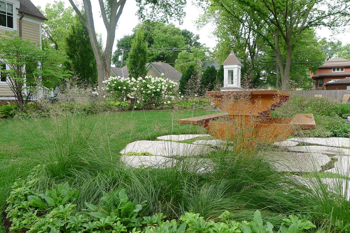 Prairie Dropseed Grass | Exploded Flagstone Patio - Van Zelst