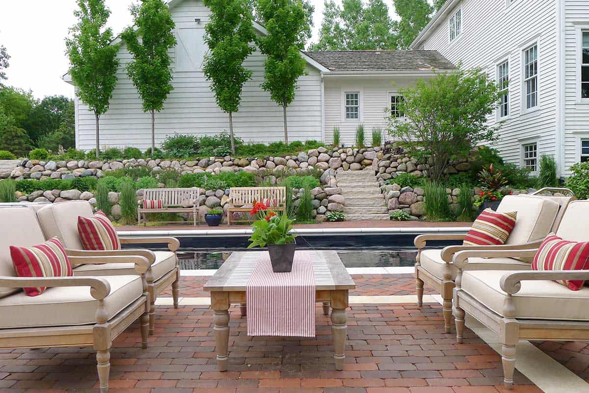 Seating by the Pool in Wadsworth IL - Van Zelst