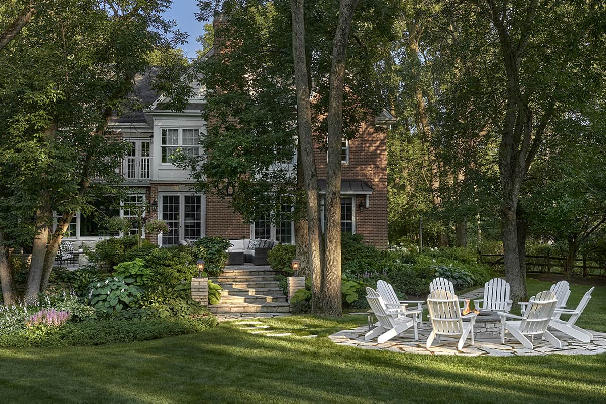 Flagstone Patio and Firepit in Lake Forest - Van Zelst