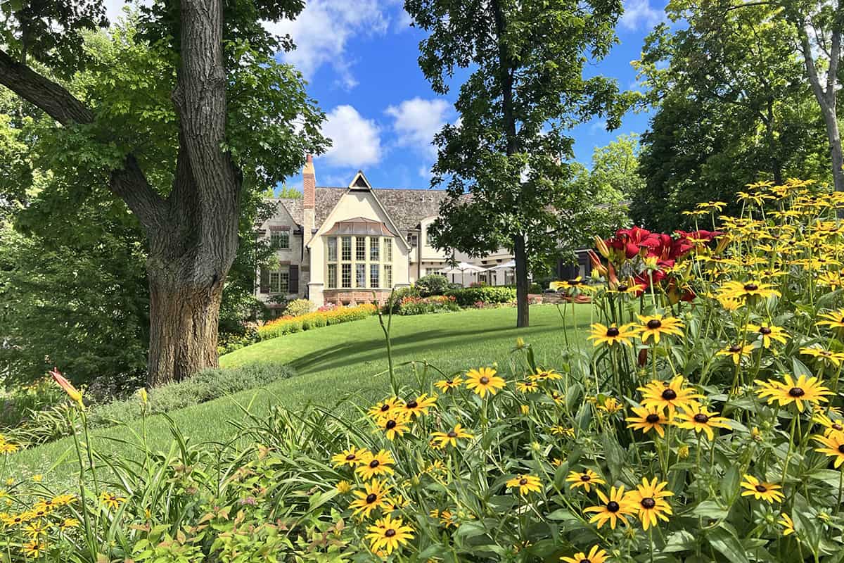 Open Lawn Amid Flowering Perennials - Van Zelst
